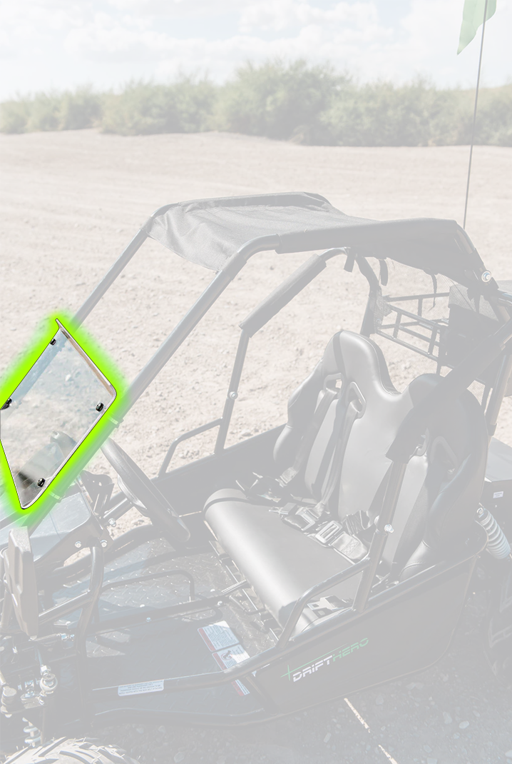 Wind Shield - 2 Seat Go Kart (Gas & EV) – Drift Hero